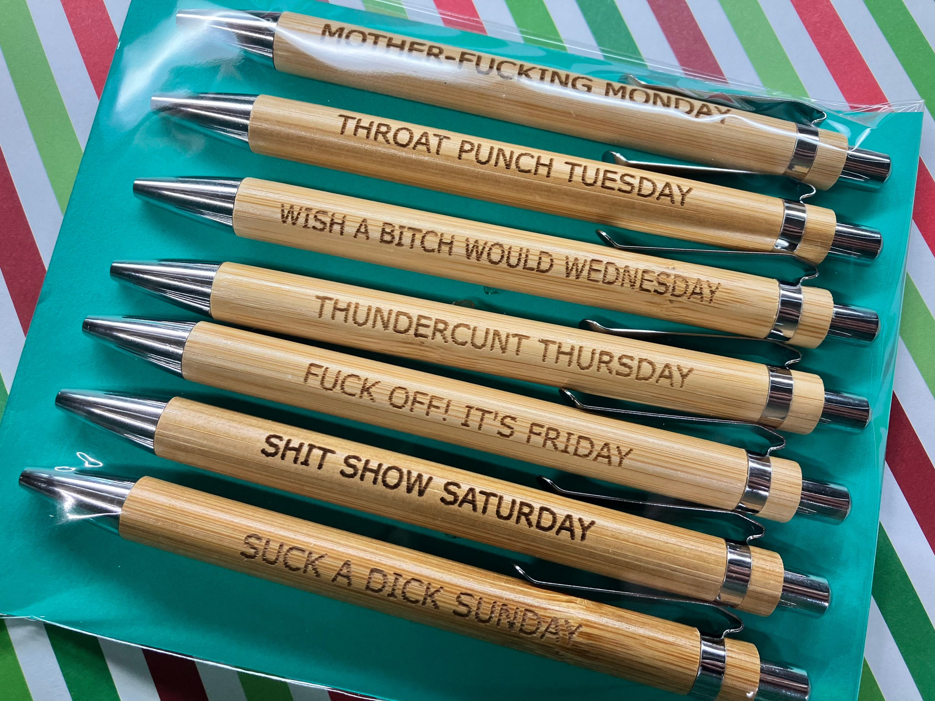 Snarky Daily Pen Set Christmas Gift White Elephant Gift - Etsy