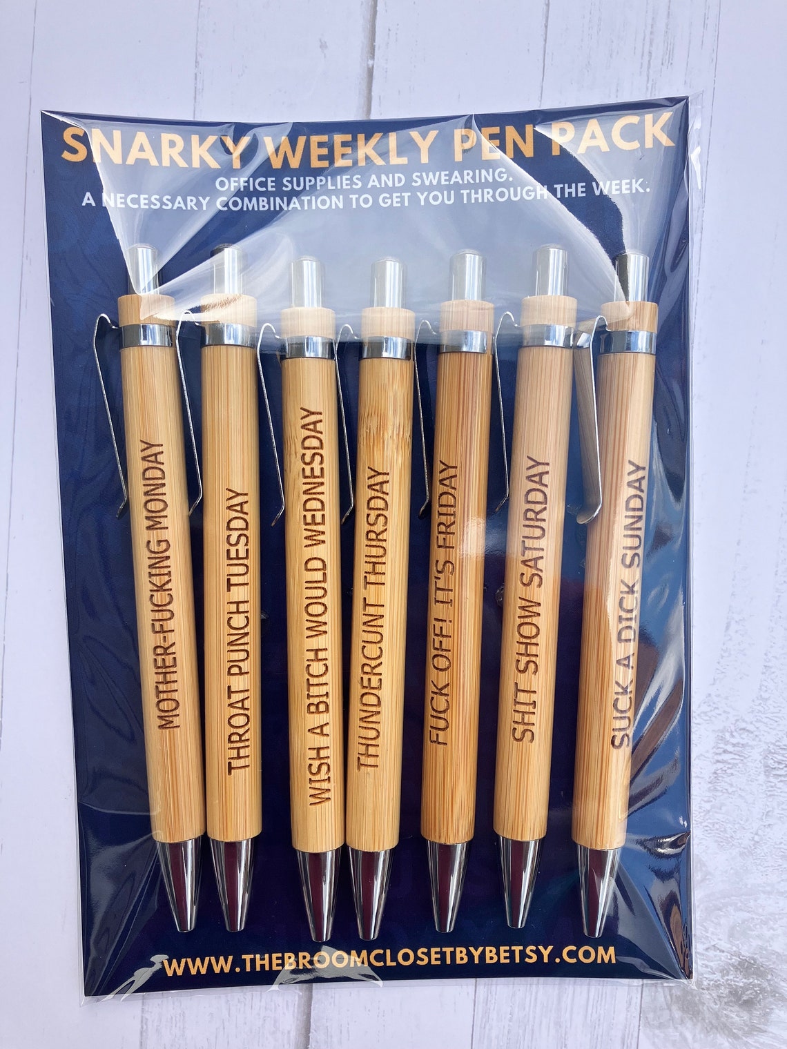 Snarky Daily Pen Set, Christmas Gift, White Elephant Gift, Funny and ...