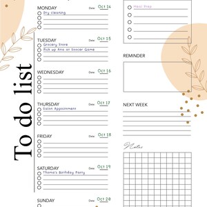 To Do List Weekly Planner | Weekly Planner to Help Stay Organized ...