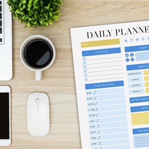 Daily Planner, Printable Daily Planner, Work From Home Planner ...