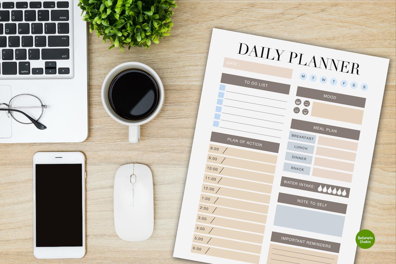 Daily Planner, Printable Daily Planner, Work From Home Planner ...