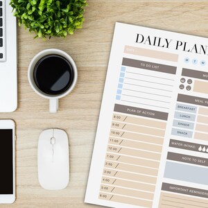 Daily Planner, Printable Daily Planner, Work From Home Planner ...