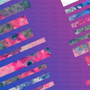 Painted Borders, Border Clipart, Digital Washi Tape, Watercolor Splash ...