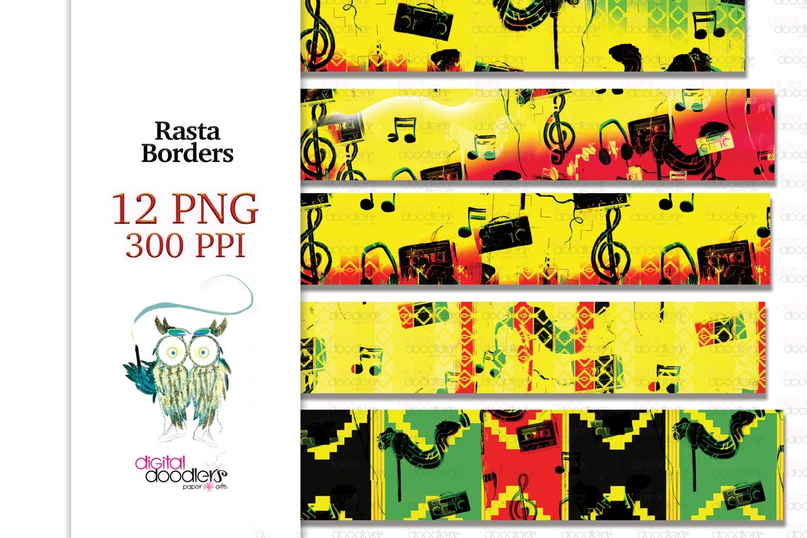 Juneteenth Digital Paper Digital Borders Rasta Washi Tape - Etsy