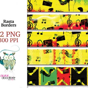 Juneteenth Digital Paper, Digital Borders, Rasta Washi Tape, Kente ...