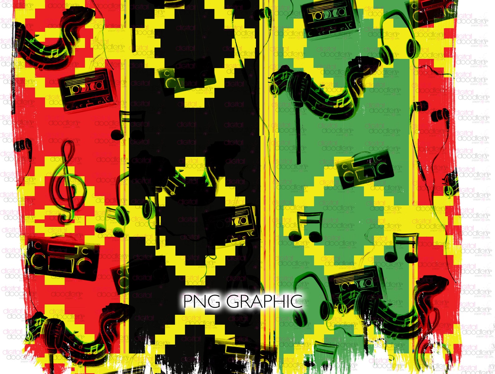 Jamaican Reggae Brush Stroke Sublimation, Image Transfer, Juneteenth ...