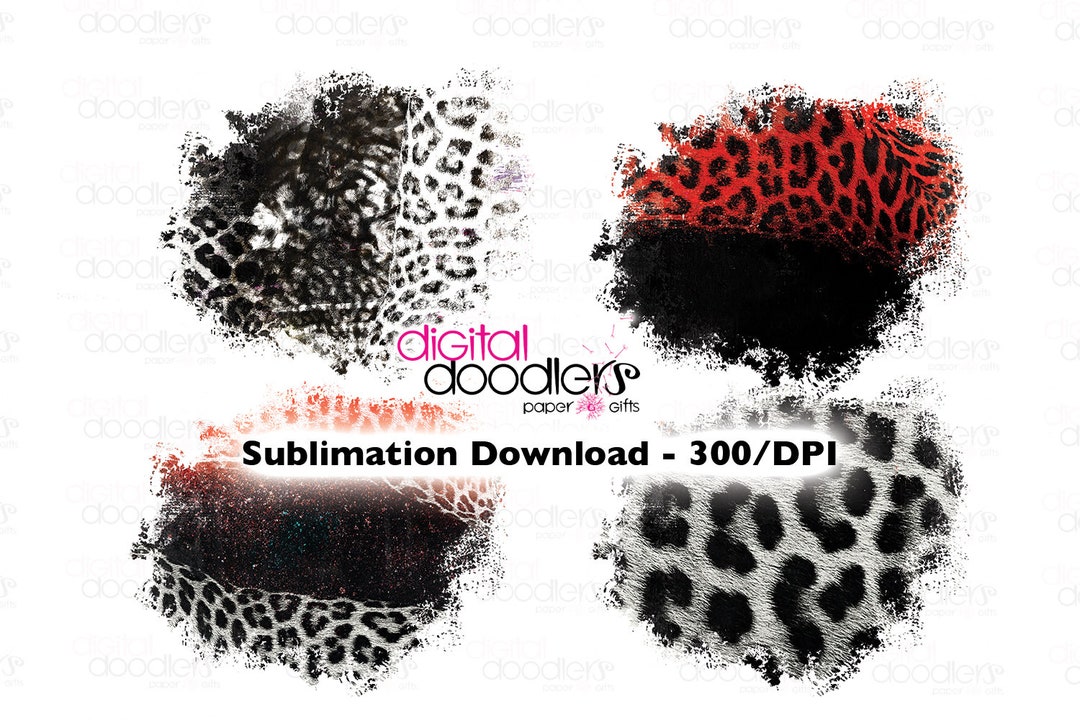 Leopard Print Sublimation Backgrounds: Animal Print Image (PNG Digital ...