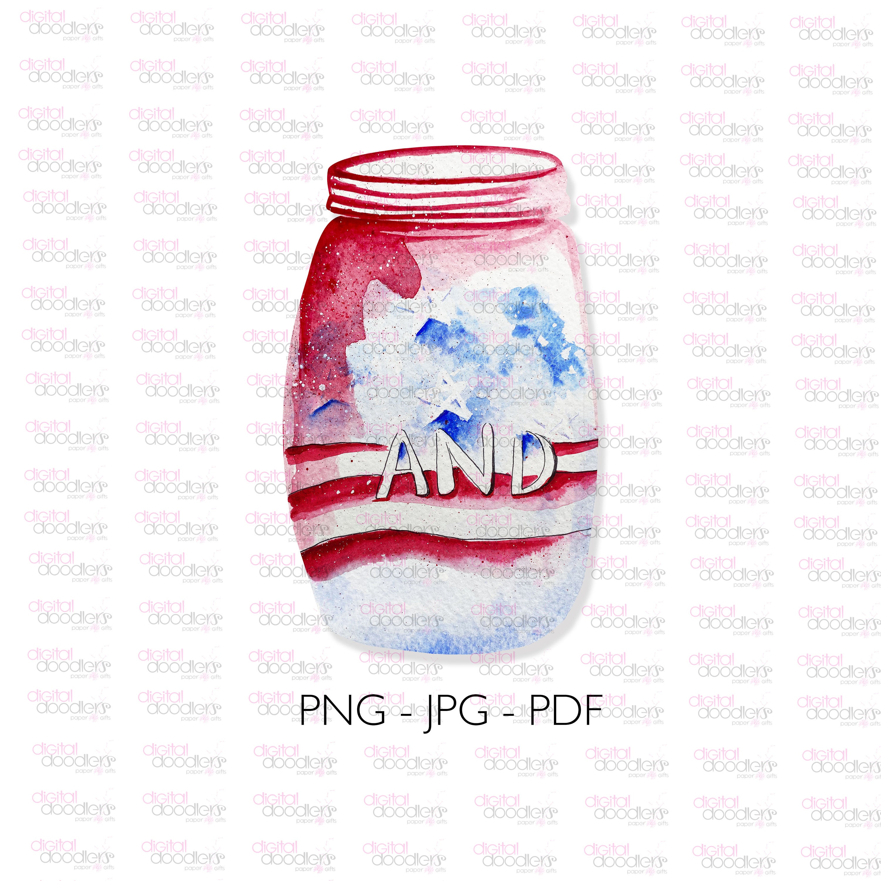 Blue Mason Jar Clip Art