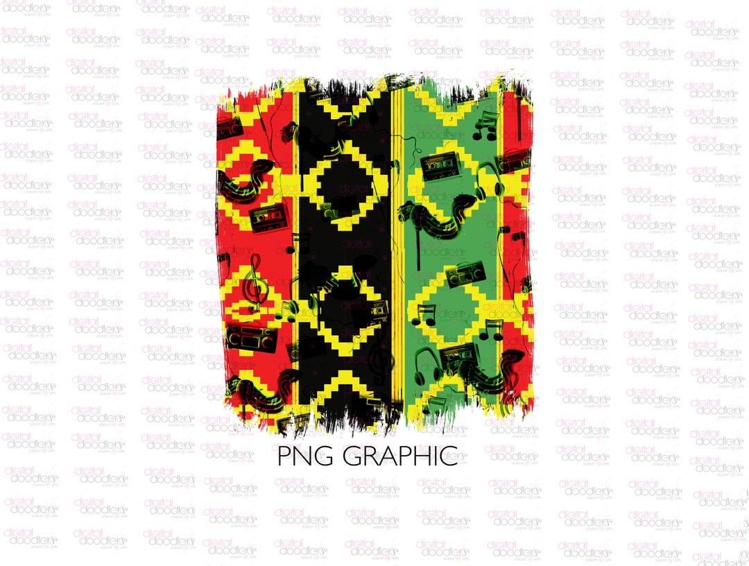 Jamaican Reggae Brush Stroke Sublimation, Image Transfer, Juneteenth ...