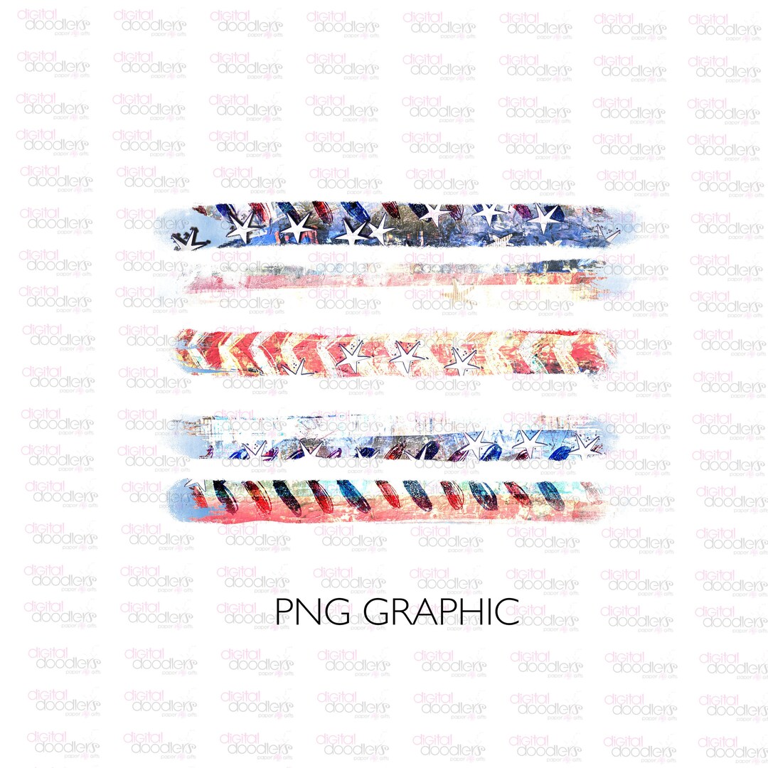 Watercolor Red White & Blue Clipart, Patriotic Background, Stripes ...