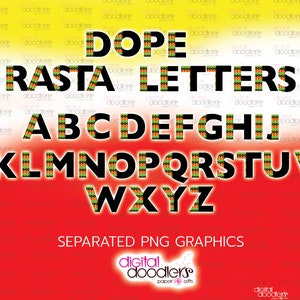 Reggae Rasta Letter Clipart, Kente Inspired Sublimation, Image Transfer ...