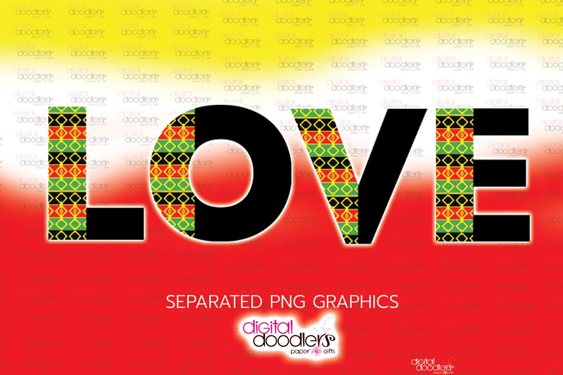 Reggae Rasta Letter Clipart Kente Inspired Sublimation Image | Etsy
