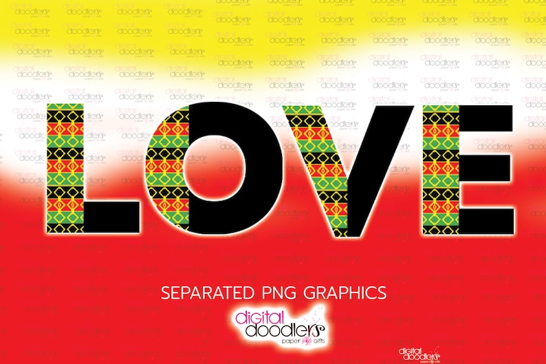 Reggae Rasta Letter Clipart Kente Inspired Sublimation Image - Etsy