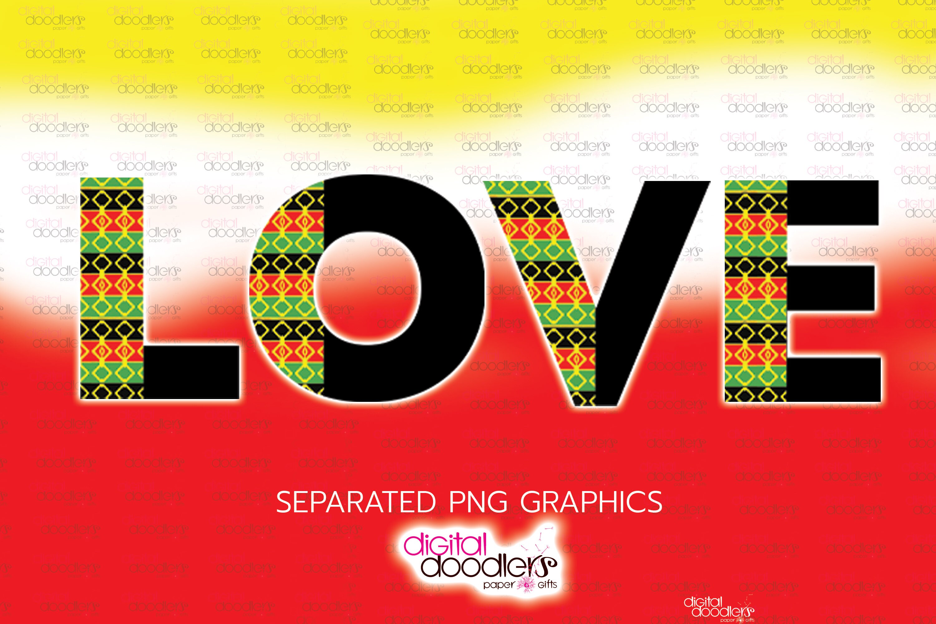 Reggae Rasta Letter Clipart Kente Inspired Sublimation Image - Etsy