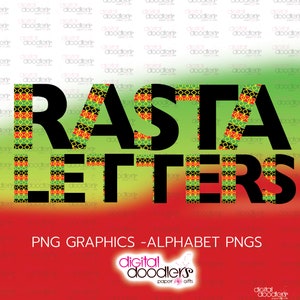 Reggae Rasta Letter Clipart, Kente Inspired Sublimation, Image Transfer ...