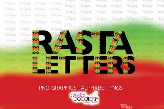 Reggae Rasta Letter Clipart Kente Inspired Sublimation Image | Etsy