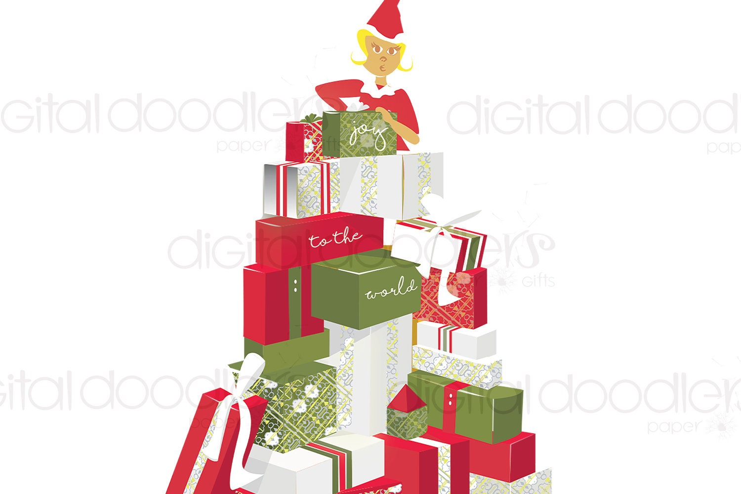 Christmas Tree Clipart Bundle Painted Xmas Tree PNG | Etsy