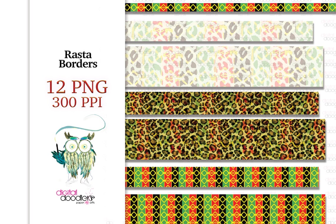 Juneteenth Digital Paper Digital Borders Rasta Washi Tape - Etsy