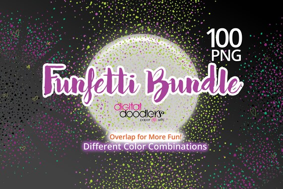100 PNG Funfetti Confetti Sampler Bundles Set Party - Etsy
