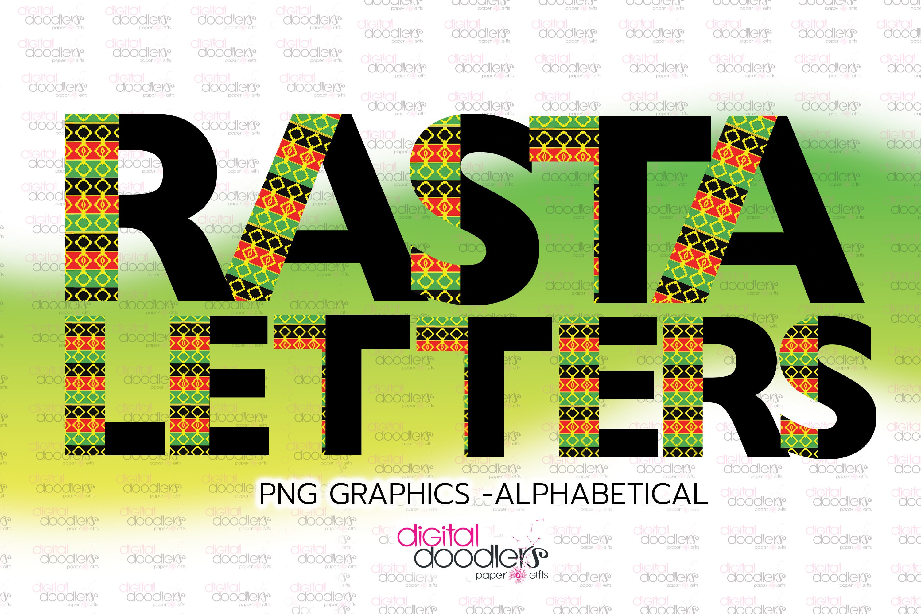 Reggae Rasta Letter Clipart Kente Inspired Sublimation Image | Etsy