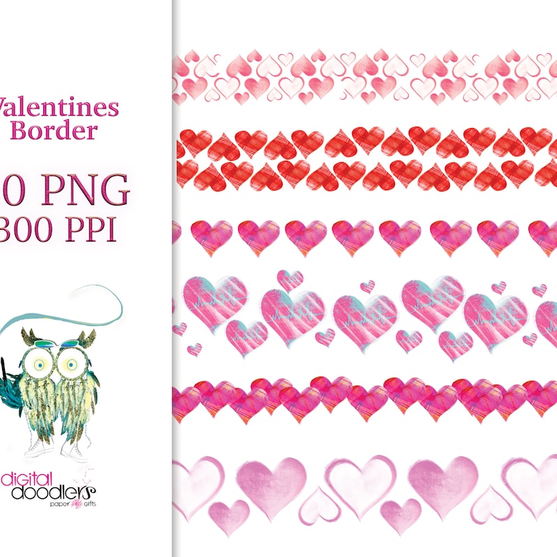 Free Valentine Clip Art Border - Etsy