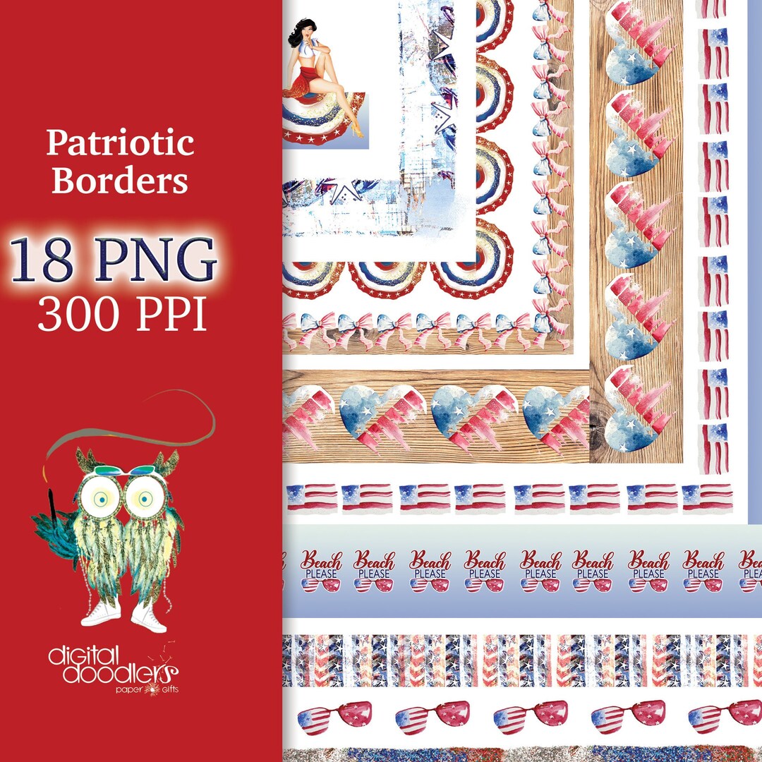 Digital Borders, Veterans Day Designs, Clipart, Digital Borders ...