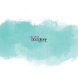 Teal Watercolor Splash PNG Graphics, Photoshop Overlays, Swatches ...