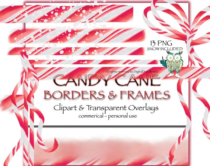 Candy Cane Border SVG Christmas Clipart Christmas Frame Candy Cane ...