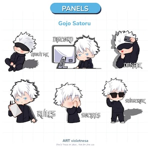 Gojo Satoru Panels Pack Jujutsu Kaisen Twitch Discord | Twitch Graphic ...