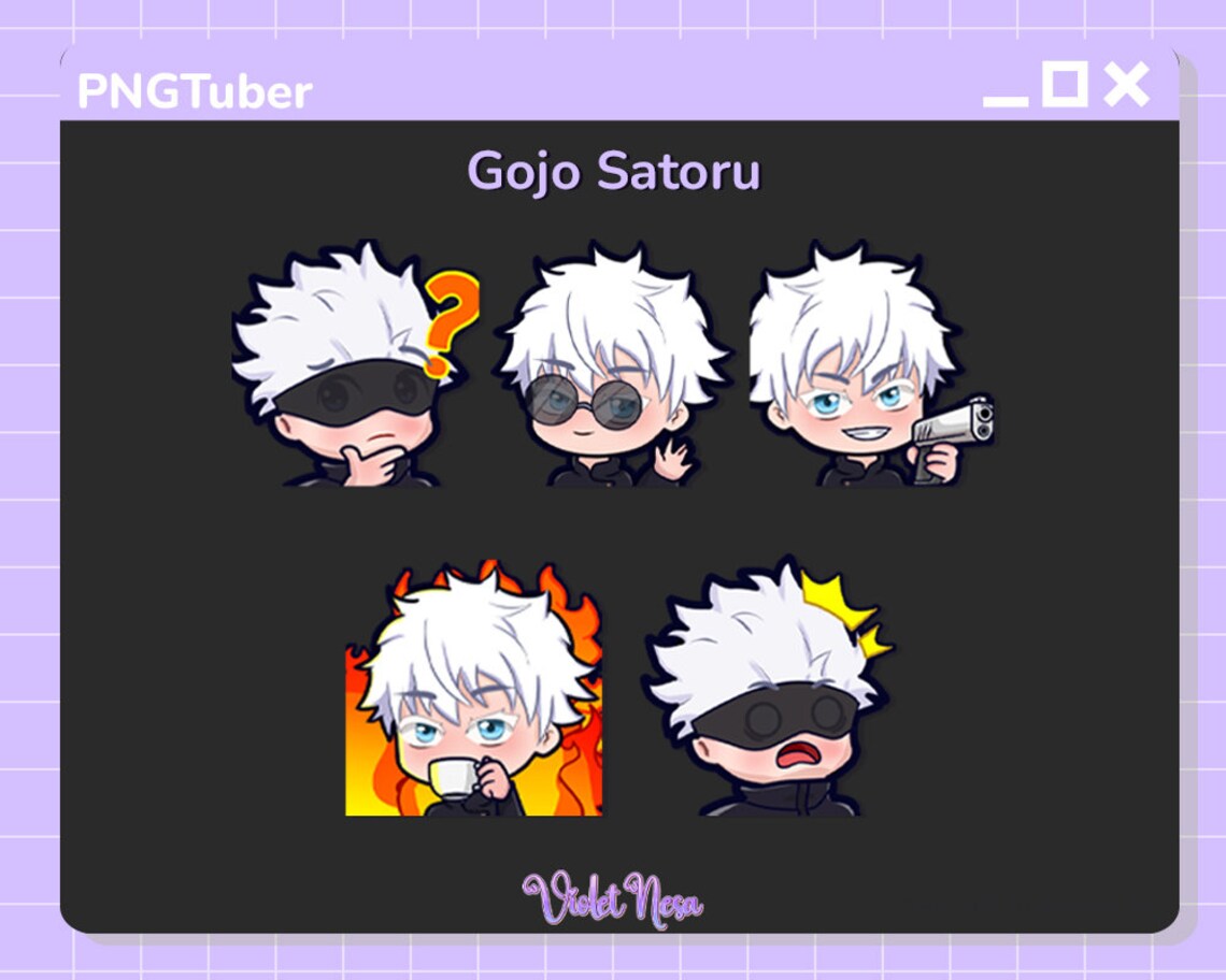 Gojo Satoru Emotes Pack Jujutsu Kaisen Twitch Discord Emotes | Twitch ...