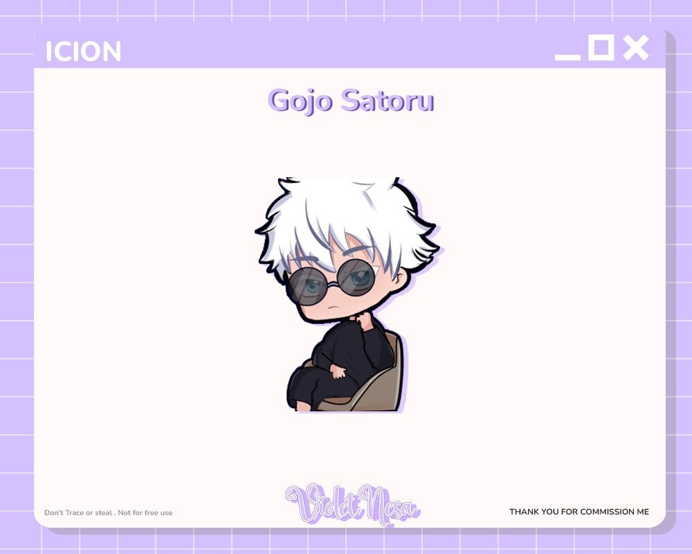 Gojo Satoru Emotes Icon Jujutsu Kaisen Twitch Discord Emotes |tiktok - Etsy