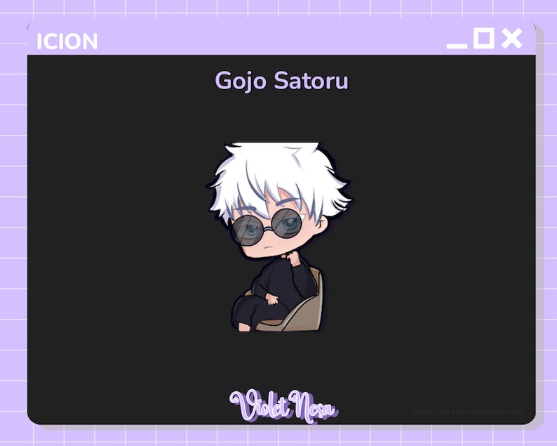 Gojo Satoru Emotes Icon Jujutsu Kaisen Twitch Discord Emotes |tiktok - Etsy