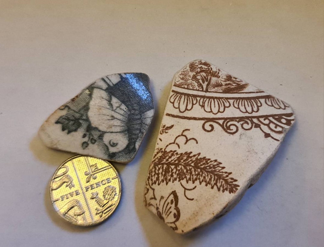 Sea Worn Butterfly Pottery Parts,genuine Scottish Beach Finds ...