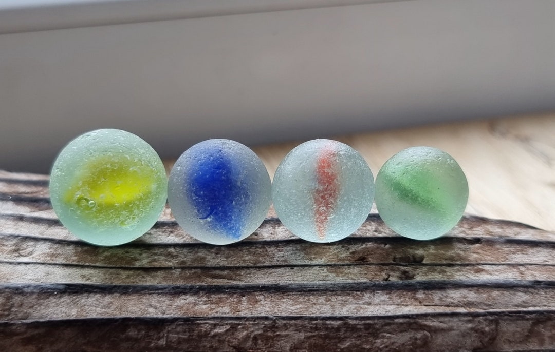 Sea Glass Marbles,colourful Collection,sea Marbles,rare Scottish Beach ...