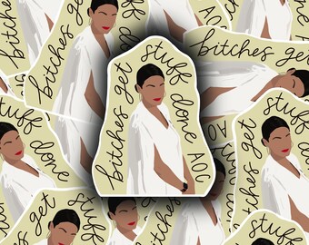AOC Vinyl Sticker, Alexandria Ocasio-cortez, AOC Quote, Feminist ...