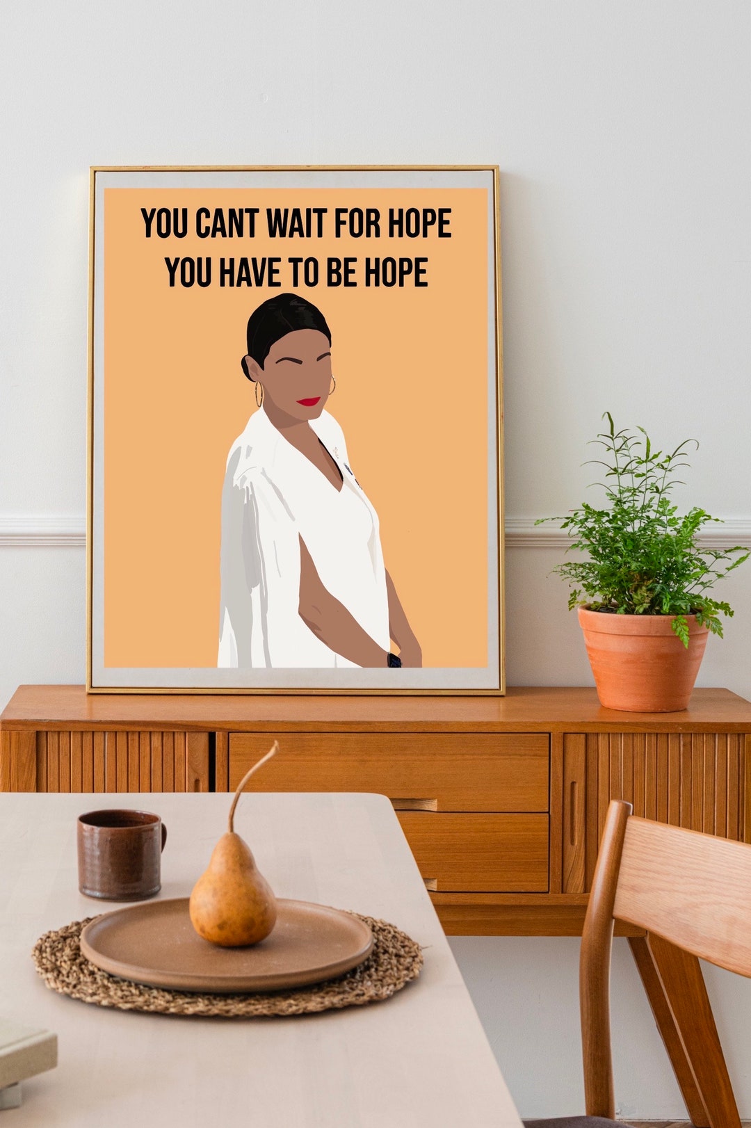 AOC Digital Download - You Can't Wait for Hope - Etsy