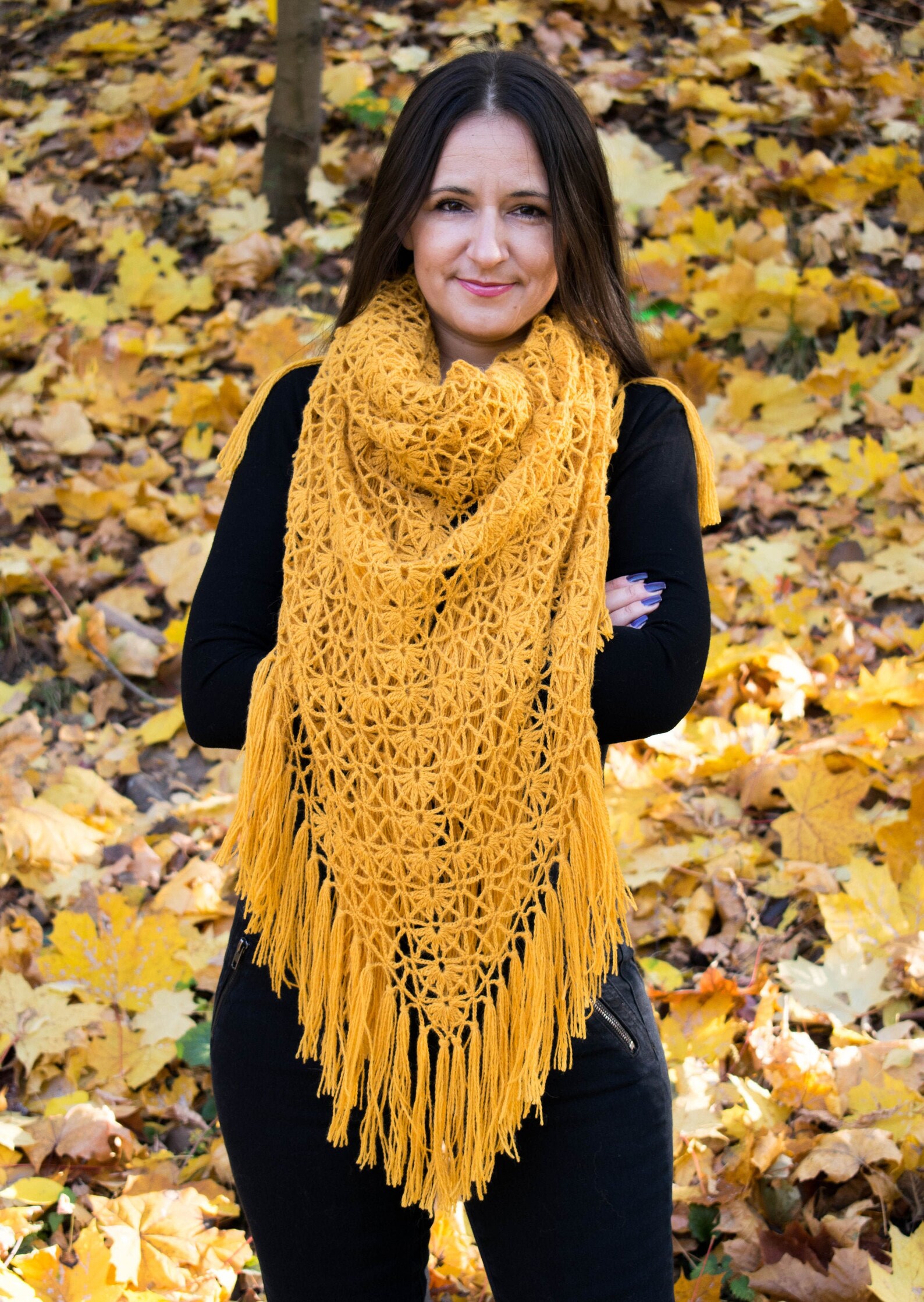 Alpaca Yellow Shawl /crochet Lace Triangular Shawl /evening Cape ...