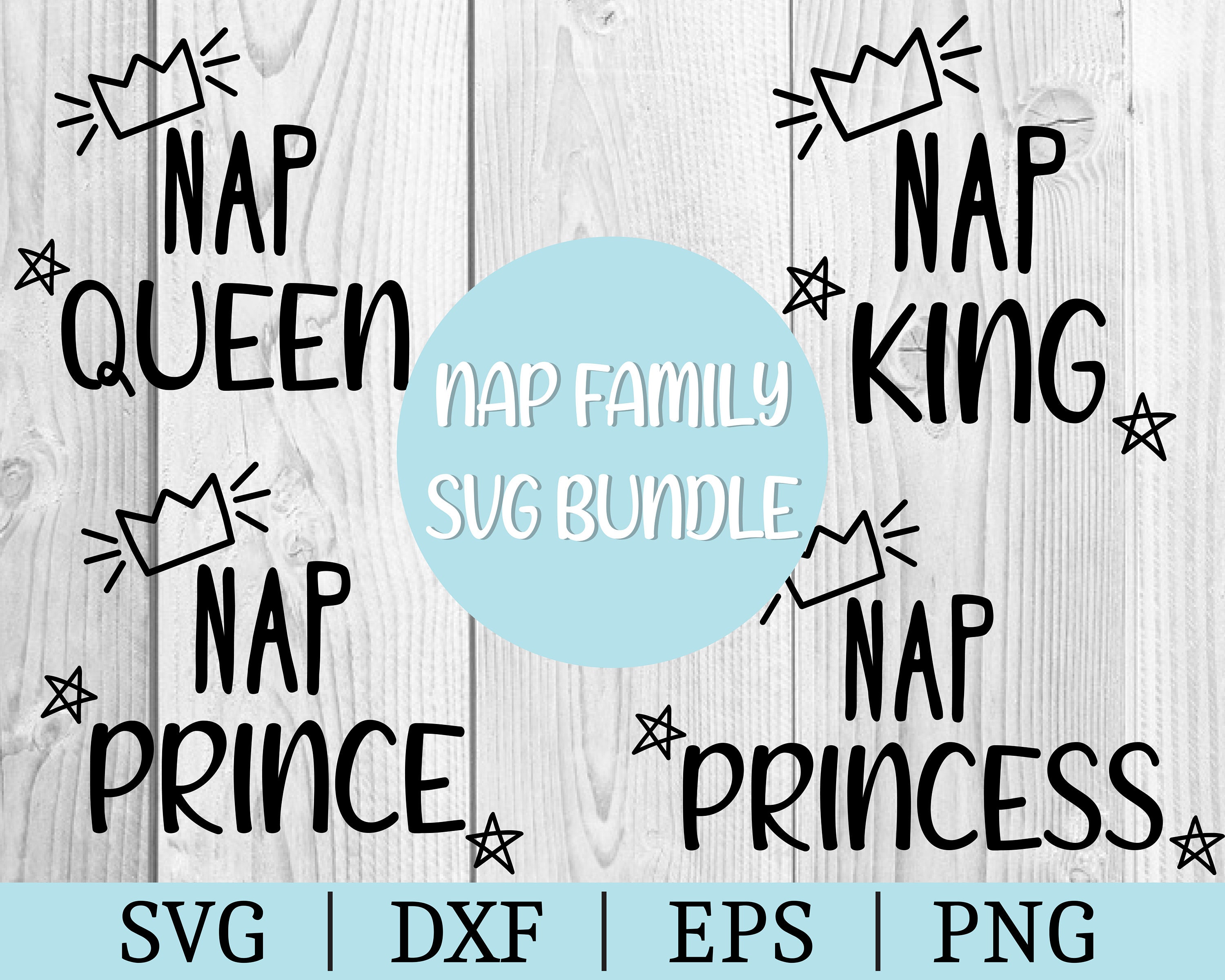 Nap Queen Bundle SVG Vector Clipart Cut File Family File | Etsy