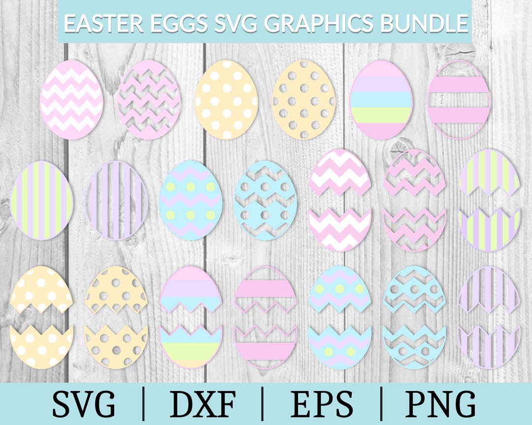 Easter Eggs Bundle SVG | Vector Clipart | Cut File | Easter File | Svg ...