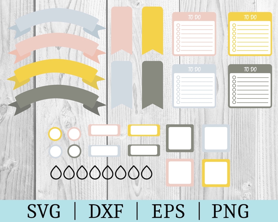 Planner Bundle SVG | Printable Vector Clipart | Cut File | Sticker File ...