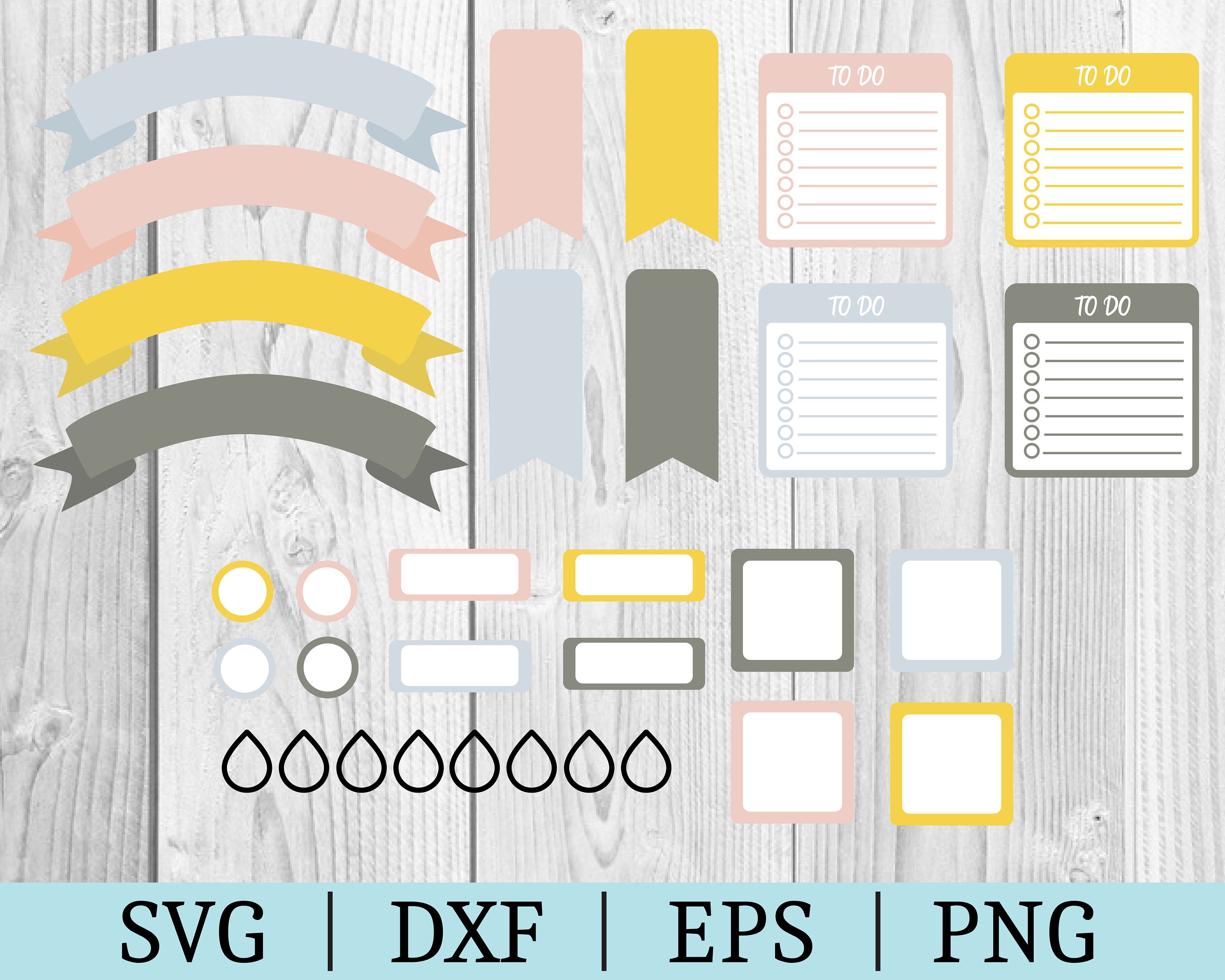 Planner Bundle SVG Printable Vector Clipart Cut File | Etsy