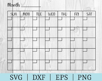 Weekly Planner Template Svg Blank Weekly Calendar Svg - Etsy