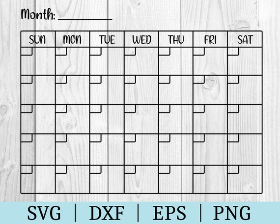 Planner Calendar SVG Bullet Journal Clipart Cut File - Etsy