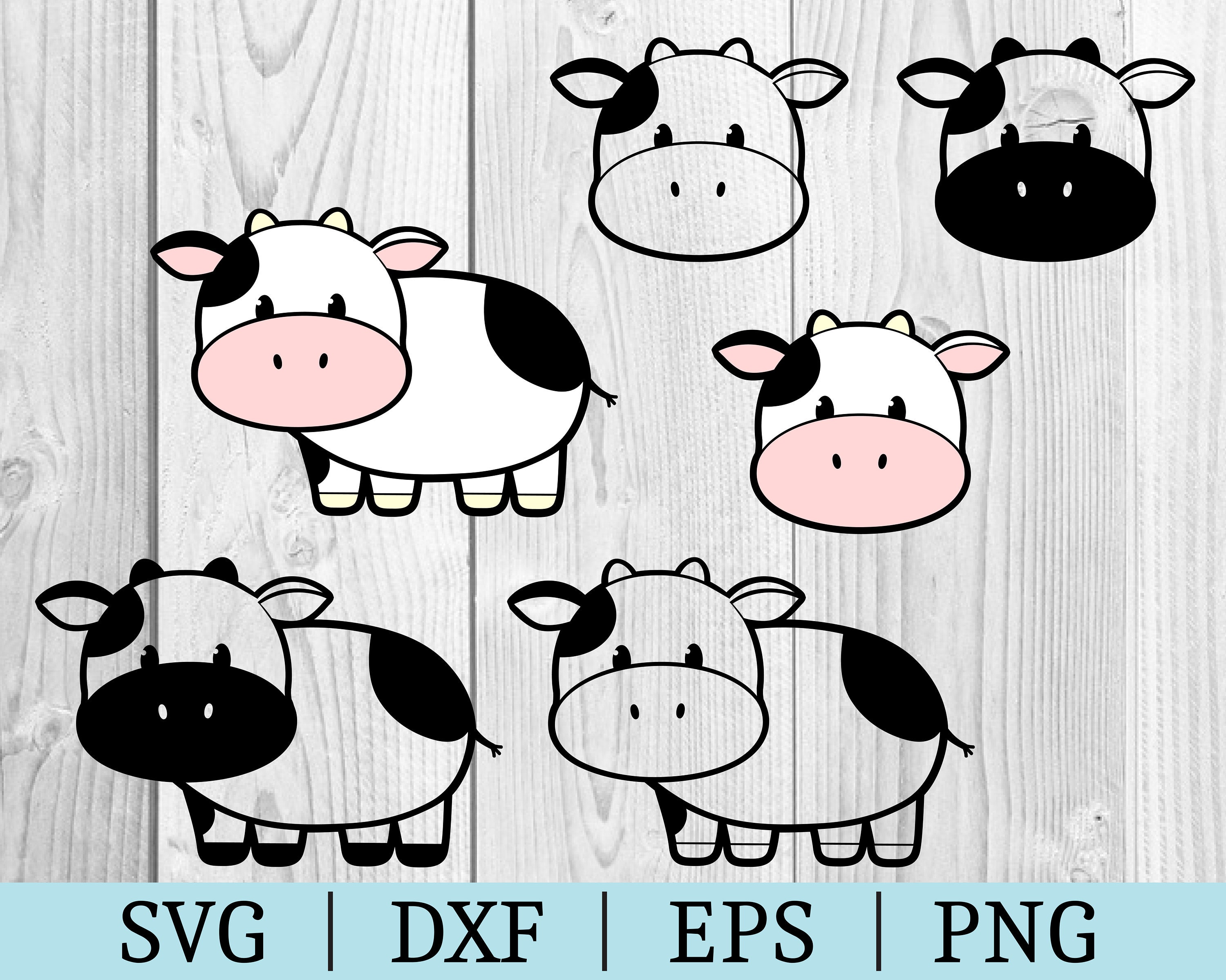 Baby Cow Bundle SVG Cow Clipart Cut File Cricut Baby | Etsy