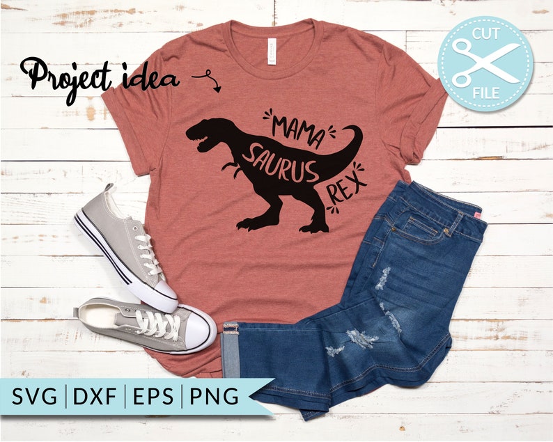 Mama Saurus Rex SVG | Vector Clipart | Cut File | Dinosaur File | Svg ...