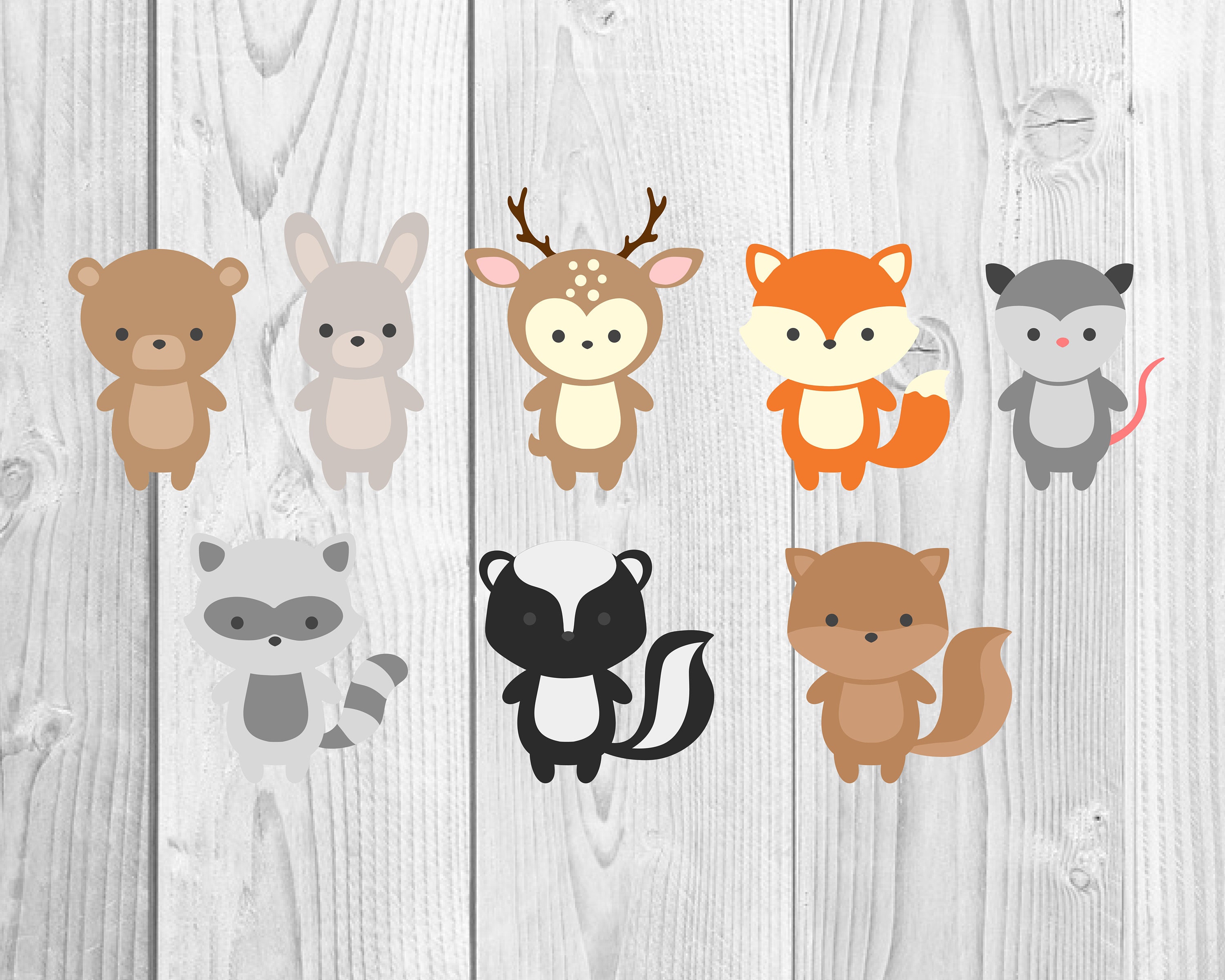 Forest Animal Bundle SVG | Woodland Clipart | Cut File Cricut | Baby ...