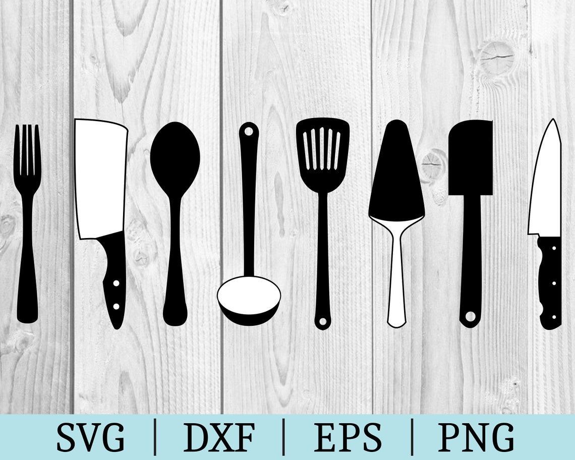 Kitchen Bundle SVG Utensils Clipart Cut File for Cricut | Etsy