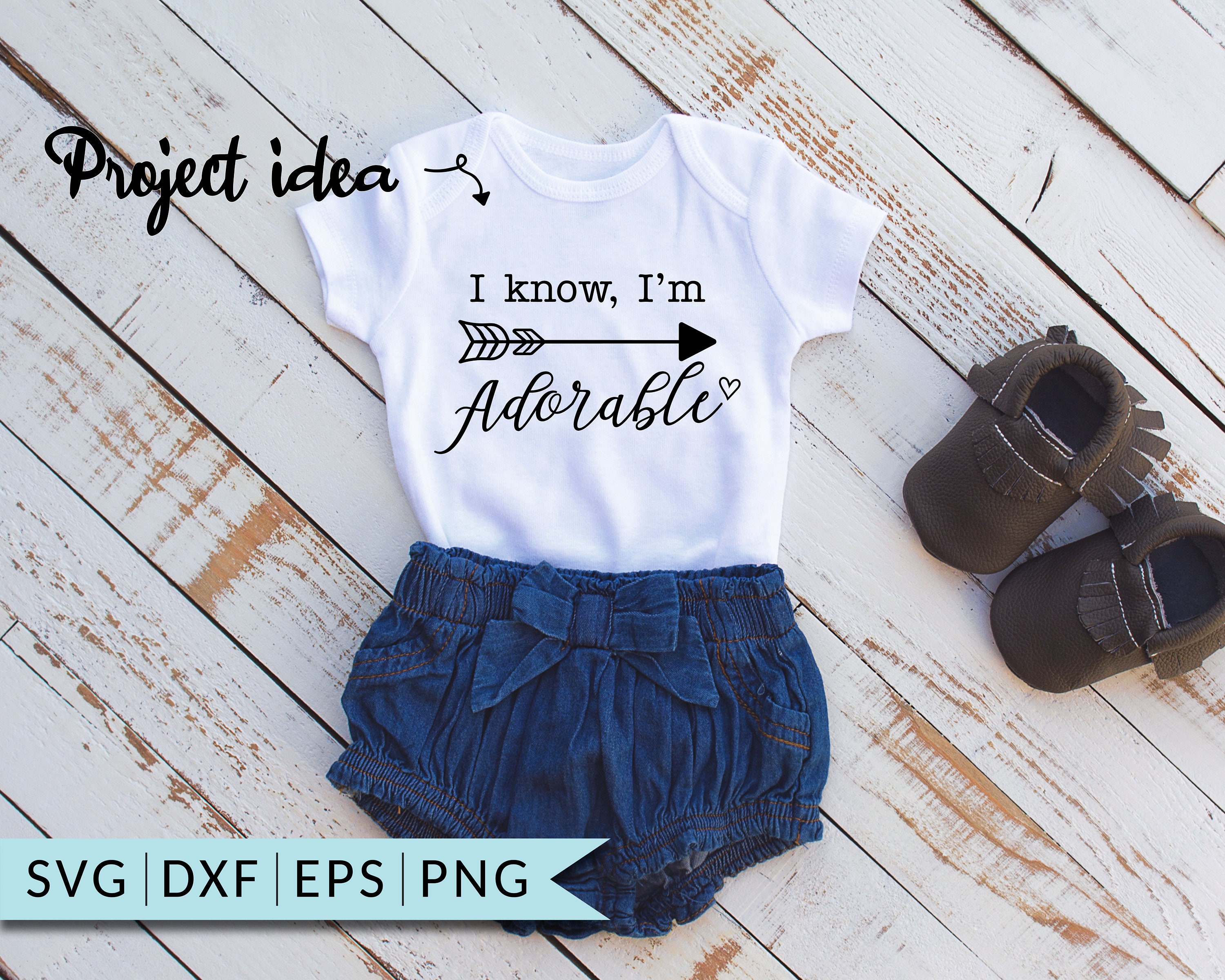 Je sais je suis adorable SVG Bébé Clipart Couper le | Etsy