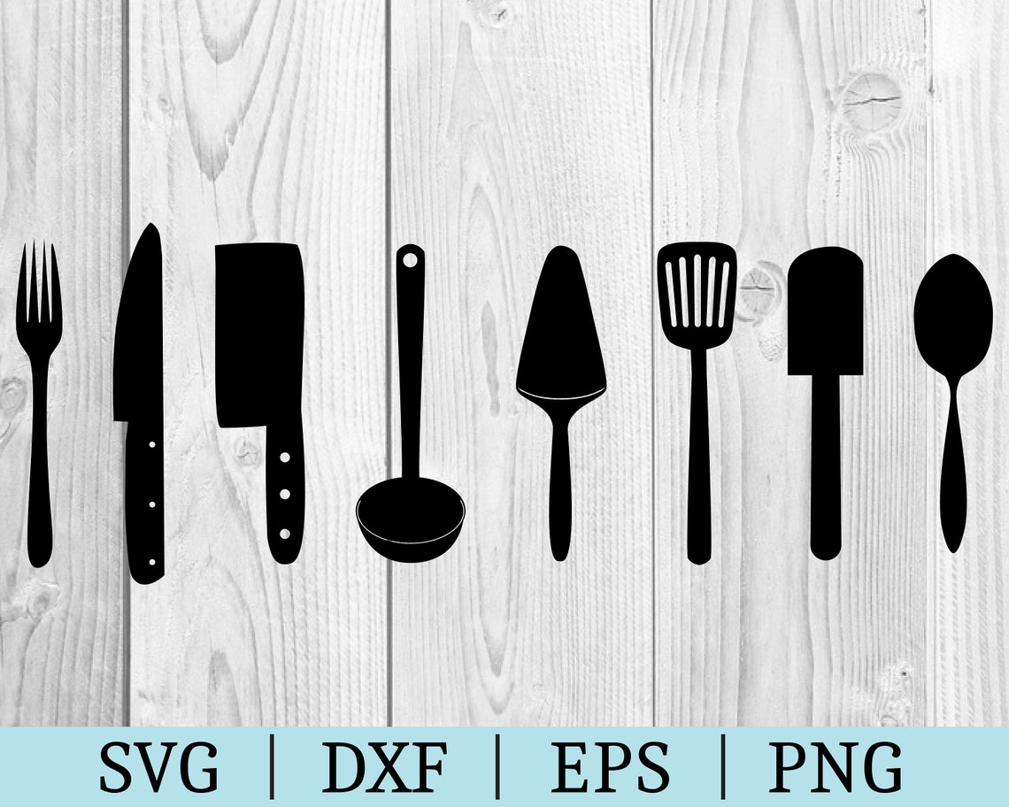 Kitchen Bundle SVG Utensils Clipart Cut File Cooking | Etsy
