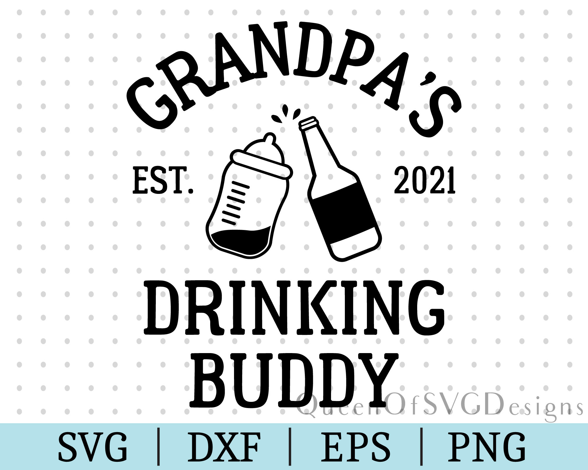 Grandpa's Drinking Buddy SVG | Vector Clipart | Cut File | Humour File ...